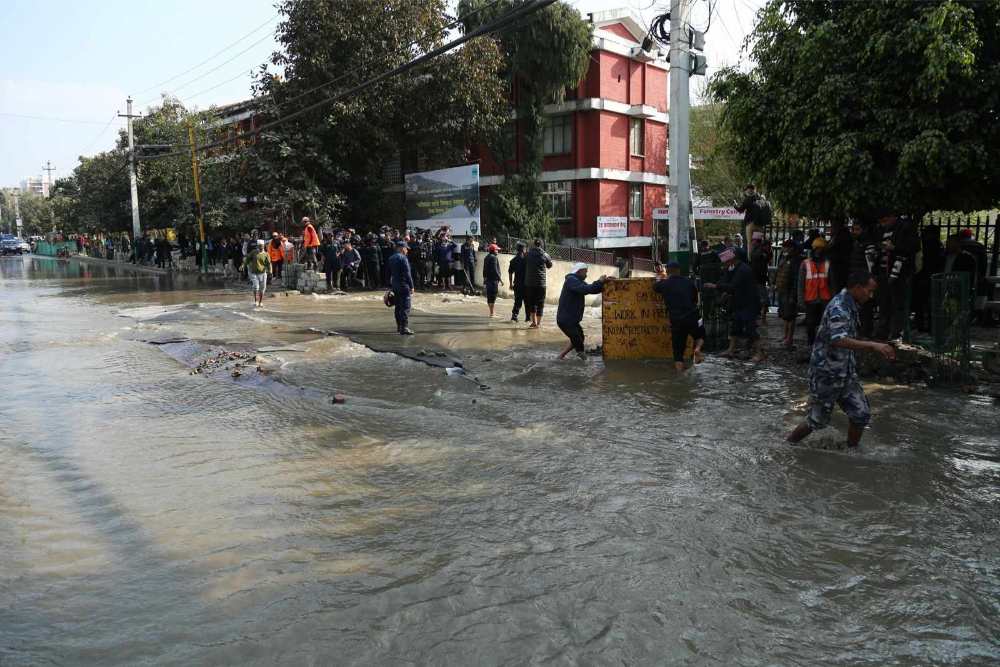 Babarmahal Water Pipeline Repair Completed - NepalverifiedNews