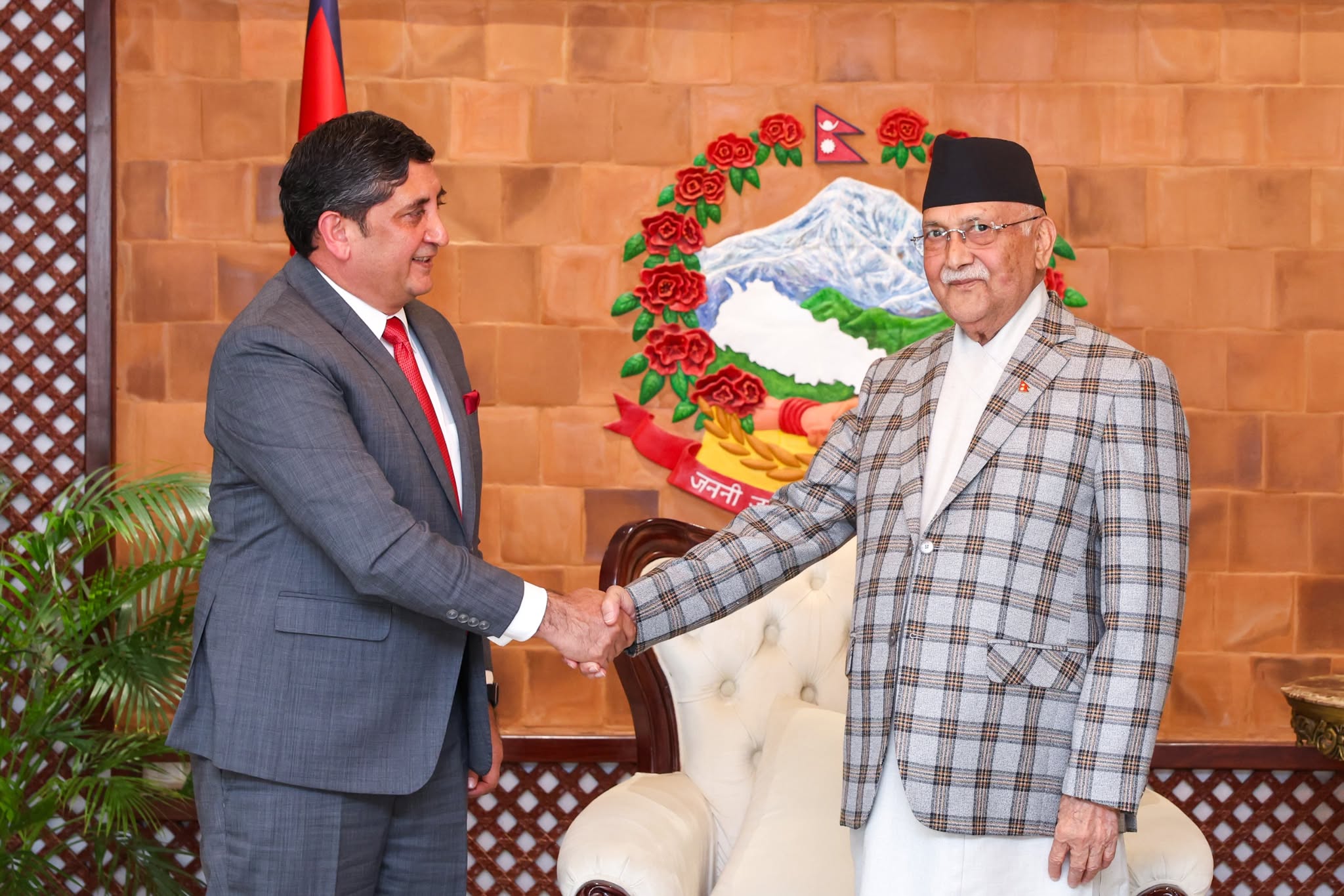 The Pakistani Ambassador Meets PM Oli - NepalverifiedNews